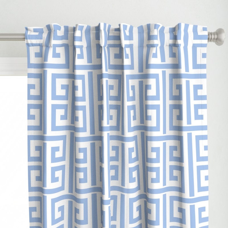 Greek Key Curtain - Etsy