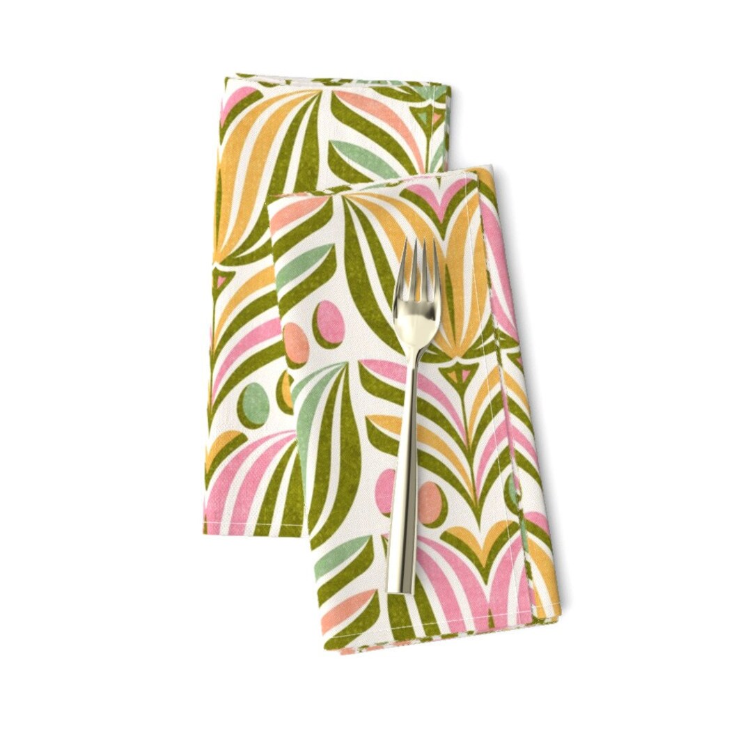 Pastel Tulips Dinner Napkins set of 2 Tulips for Easter by ...