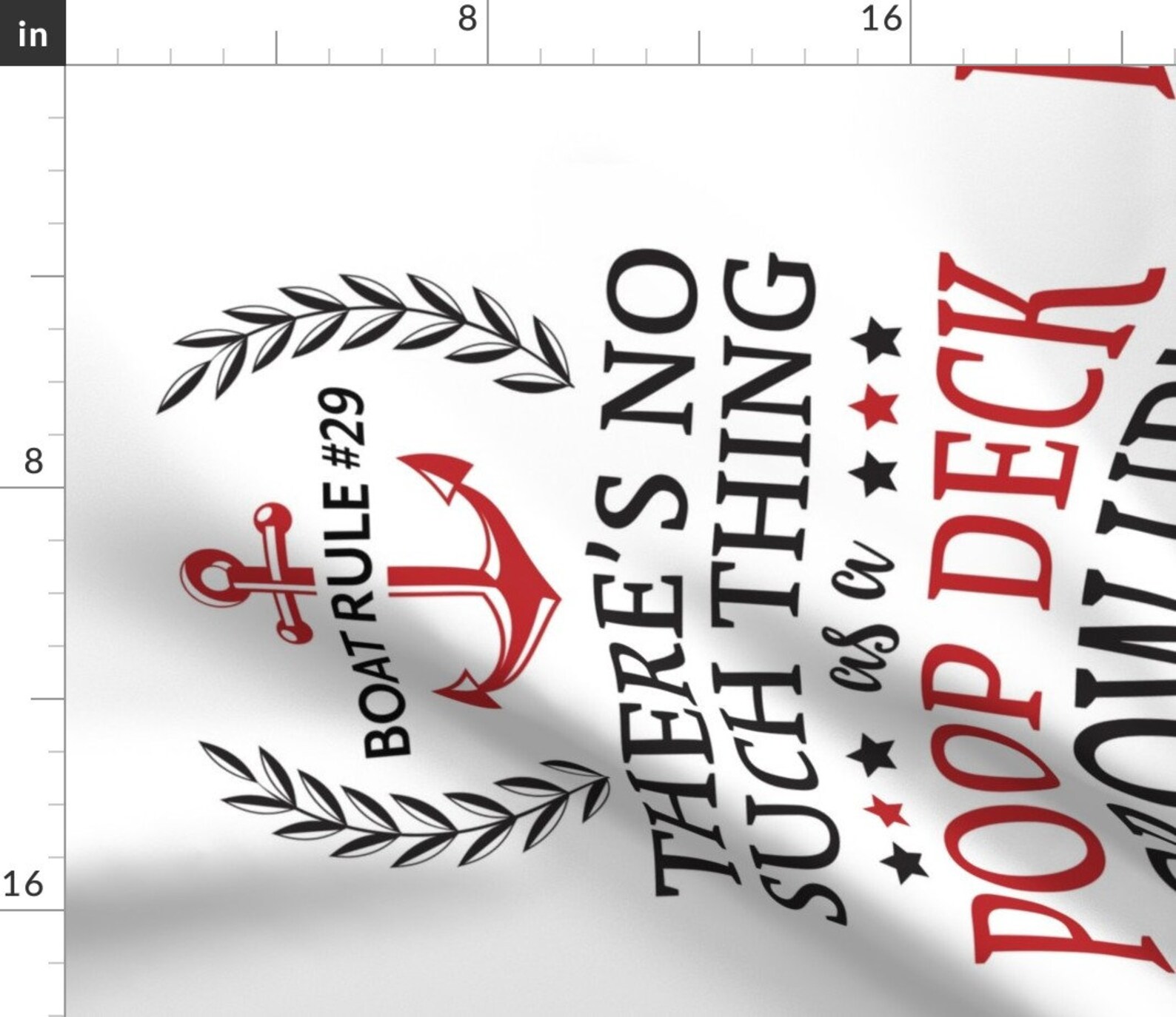 Boat Joke Tea Towel Poop Deck by Mariafaithgarcia Black - Etsy