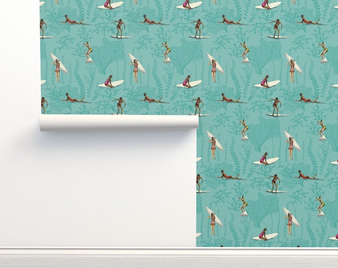 Tribal Tapa Wallpaper Native Poly by Woodyworld Hawaiian Vintage Custom ...