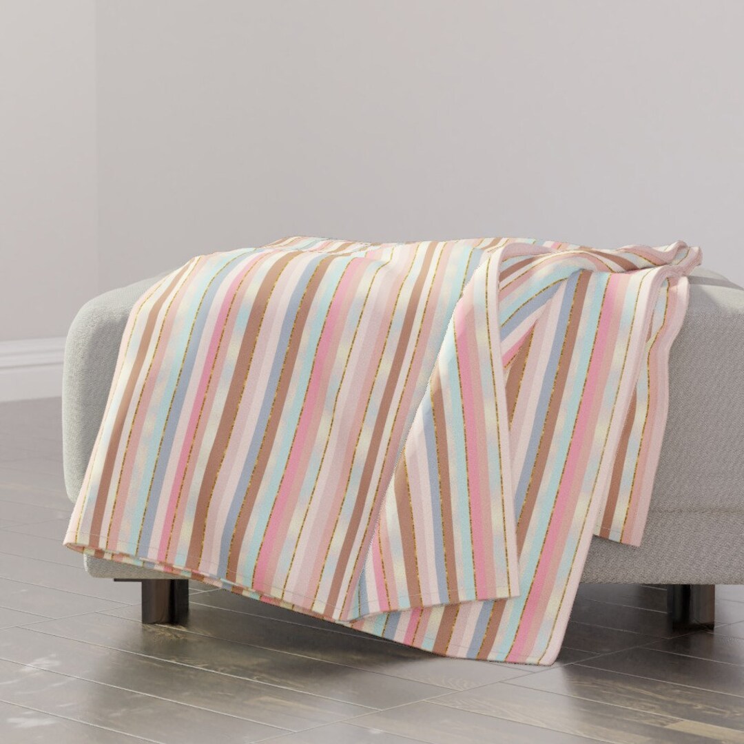 Vertical Throw Blanket Fall Blush Stripe by Parisbebe - Etsy