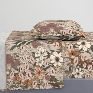 Boho Botanical Sheets Tangled Wildflowers by Web_and_hen Boho ...