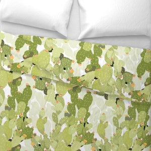 Cacti Print Duvet Cover Cactus Garden by Alison_janssen Southwest ...