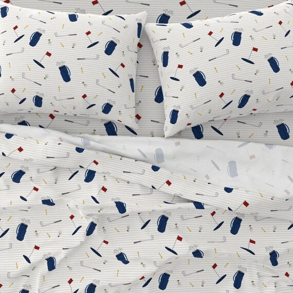 Golfer Sheets Tee Time by Littlearrowdesign Golf Tee off - Etsy