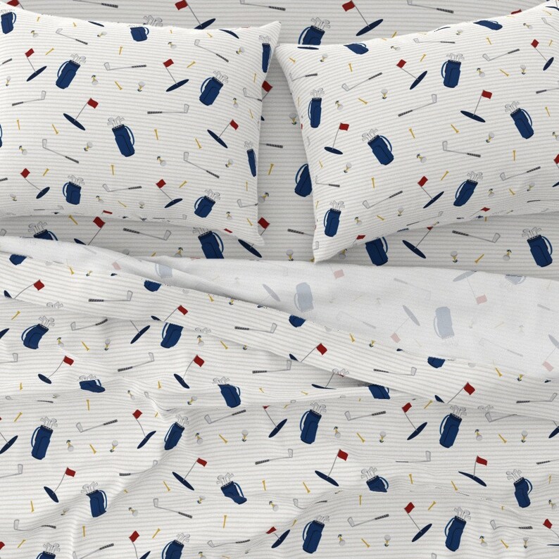 Golfer Sheets Tee Time by Littlearrowdesign Golf Tee off - Etsy