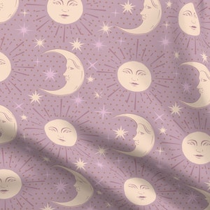 Boho Celestial Sheets Moons and Suns by Paisleyanddot_llc Mauve Beige ...