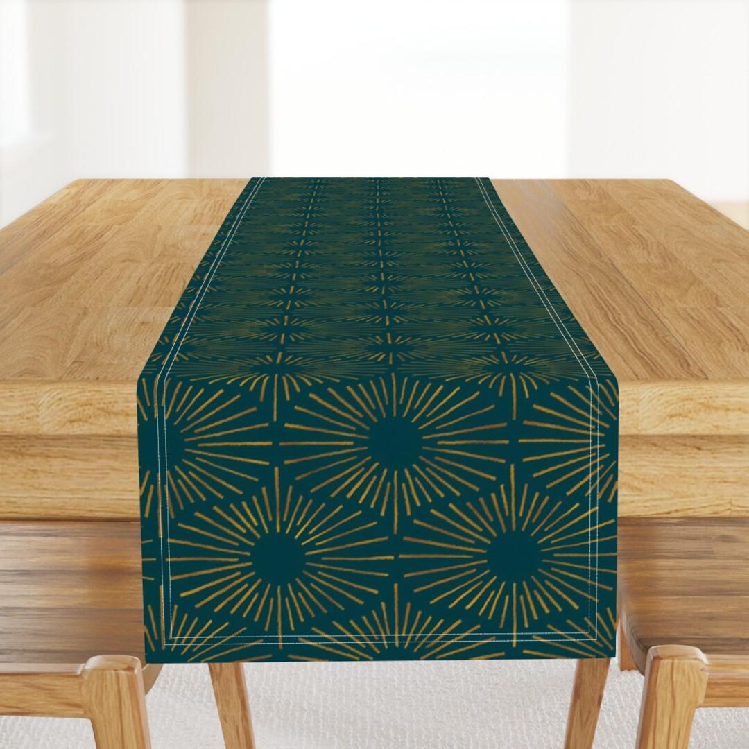 Minimal Art Deco Table Runner - Art Deco Sunshine by Hitomikimura ...