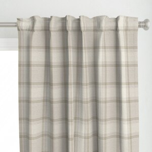 Plaid Curtain Panel Light Tan Plaid by Laura_nisbet_art Tan Heritage ...