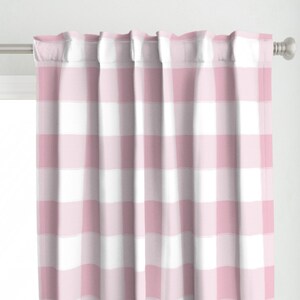 Buffalo Check Curtain Panel Large Azalea Buffalo Check by - Etsy