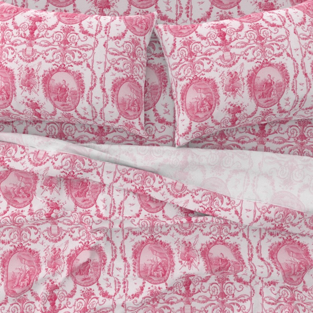 Romantic Pink Rococo Sheets Pink Dawn Rococo by - Etsy