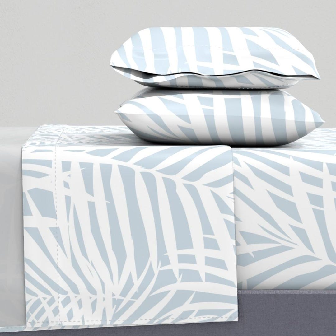 Palm Sheets - Fronds by Danika_herrick - Light Blue Leaves Palm Fronds ...