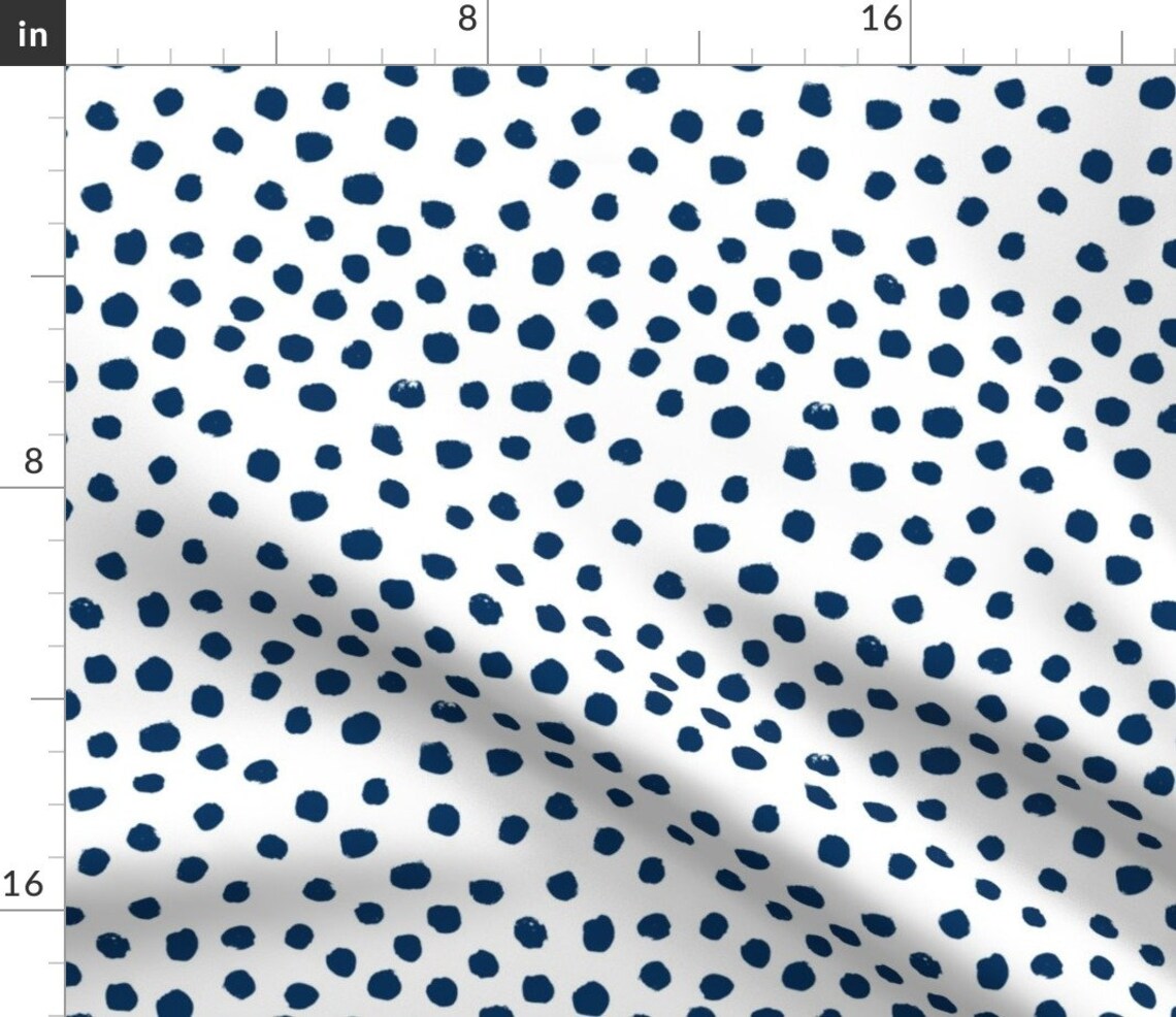 Polka Dot Sheets Navy Dots Painted Dot Spots by | Etsy