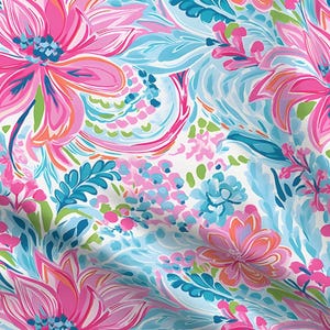 Bold Pink Floral Sheets - Pink Bouquet by Cherylgrahamdesigns - Palm ...