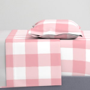 Large Buffalo Check Sheets Large Pink Buffalo Check by - Etsy