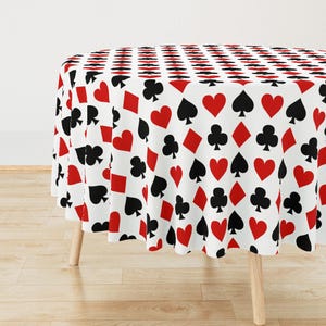 Poker Tablecloth - Card Suits Large by Thinlinetextiles - Casino Card ...
