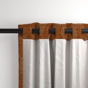 Abstract Curtain Panel - Radiating Happiness - Rust by Scarlet_soleil ...