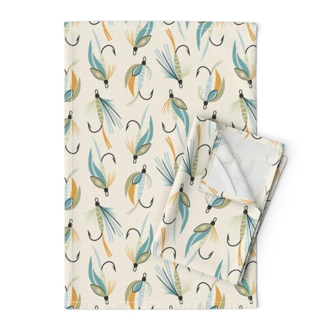 Fly Fishing Lure Tea Towels set of 2 Lake Flies by Paulaberlindesign ...