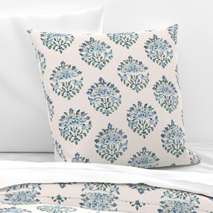 Periwinkle Bedding - Handblock Medallion by Whitneyenglish - Cornflower ...