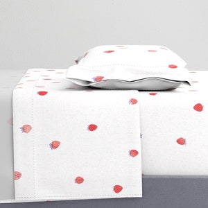 Cottage Strawberries Sheets Watercolor Strawberry by Friztin Fruit ...