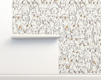 Spoonflower Dog Wallpaper - Etsy