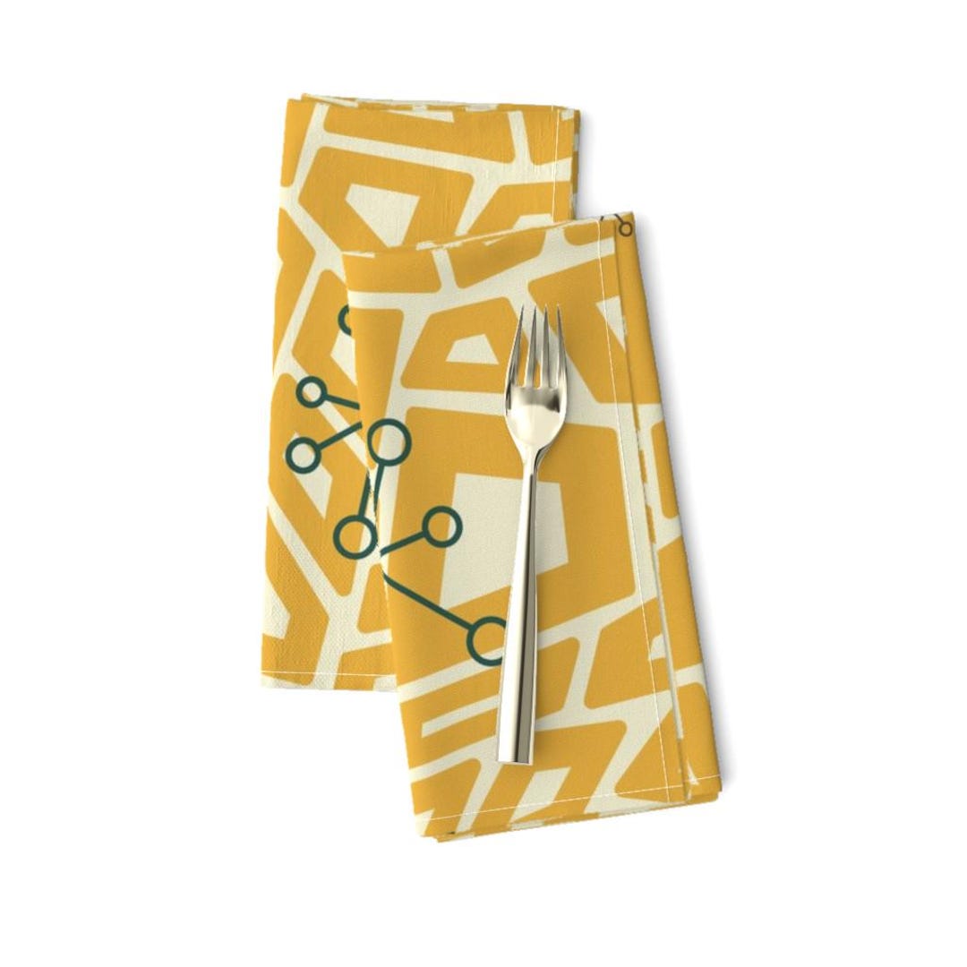 Mid Century Modern Dinner Napkins Set of 2 - Geometric Retro Atomic ...