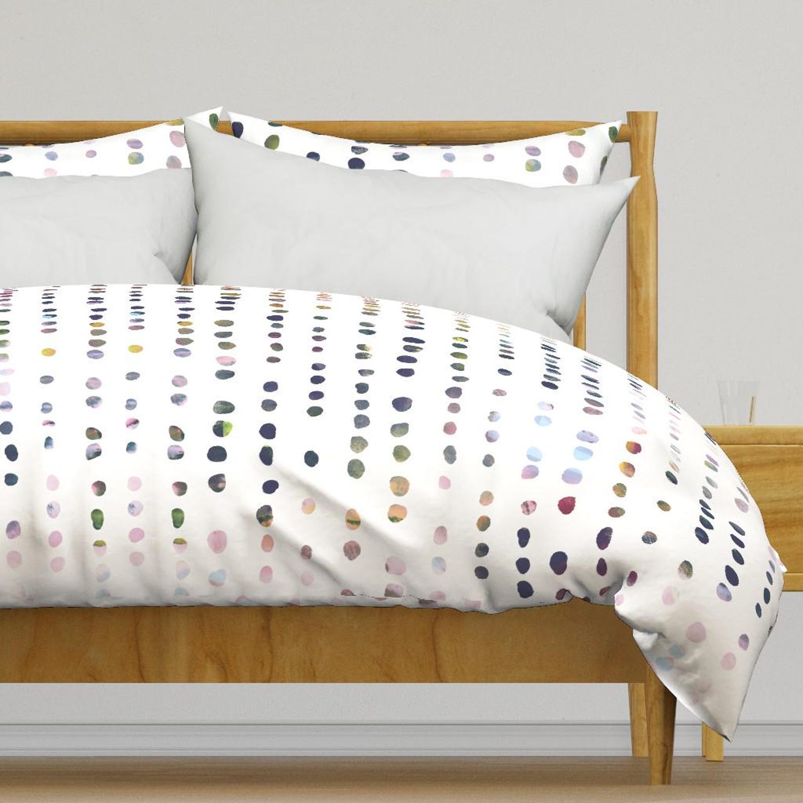 Modern Dots Bedding - Painted Dots by Jenflorentine - Abstract Stripes ...