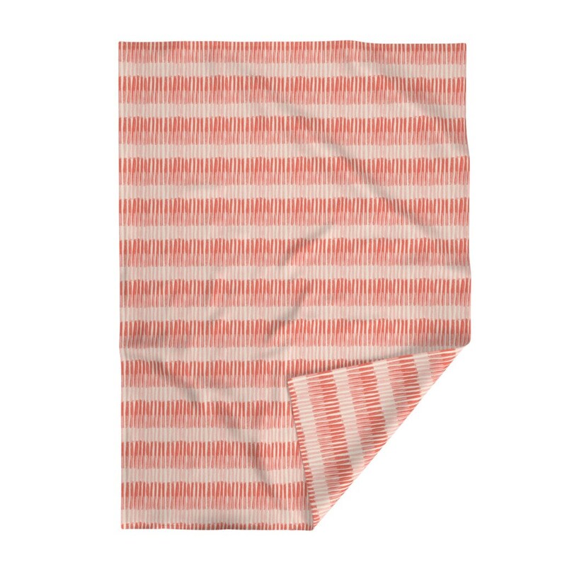 Coral Stripes Throw Blanket Coral Stripes by Juliaschumacher - Etsy