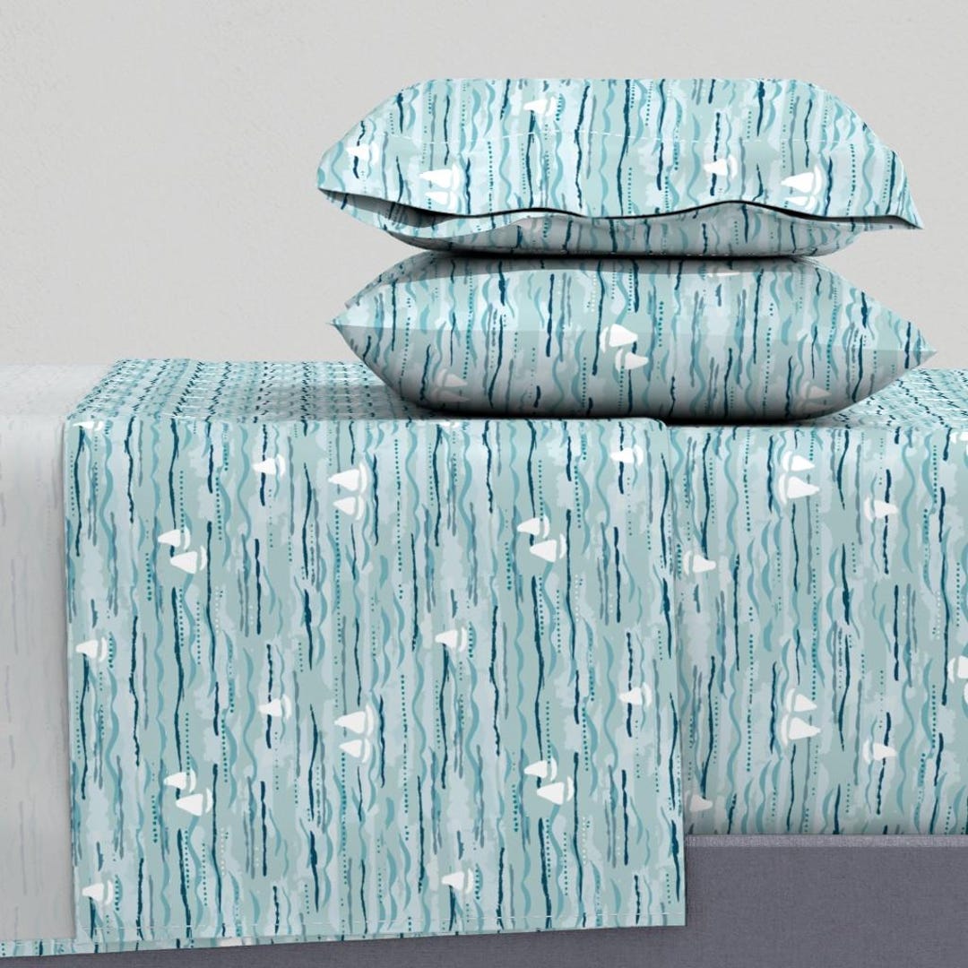 Blue Sheets - Waves and Sails by Nancy_bradham - Blues Waves Boats Sea ...