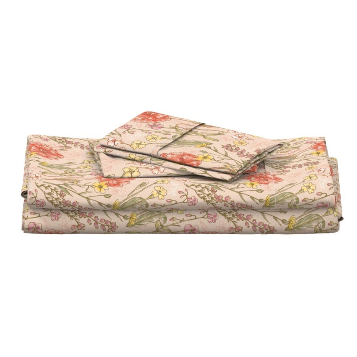 Victorian Sheets Vintage Botanical Flowers by Ohn_mar_win | Etsy