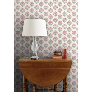 Hot Pink Block Print Non-pasted Wallpaper Indian Wood Block Boho ...