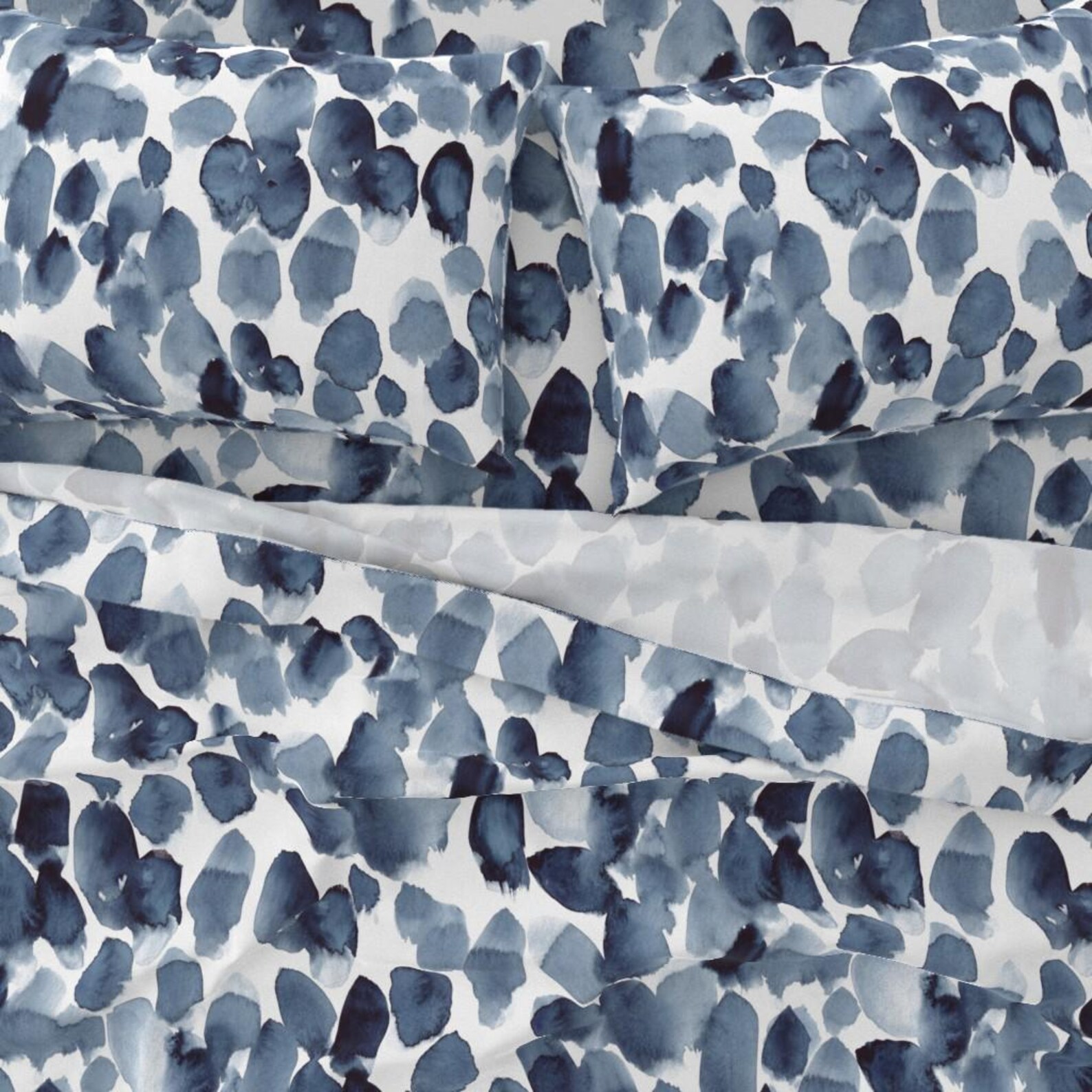 Indigo Watercolor Sheets - Watercolor Paint Spots by Kostolom3000 ...