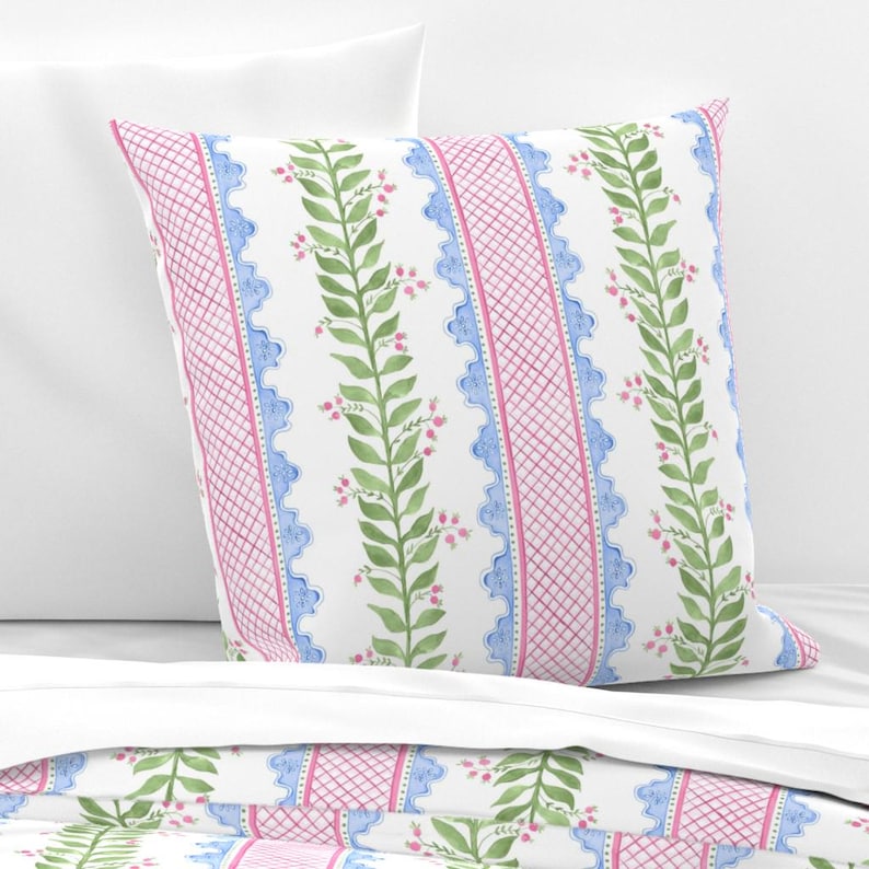 Colorful Preppy Bedding - Celia Cornflower Blue by Danika_herrick ...