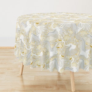 Art Deco Heron Tablecloth Art Deco Herons by Mia_valdez Water Lilies ...