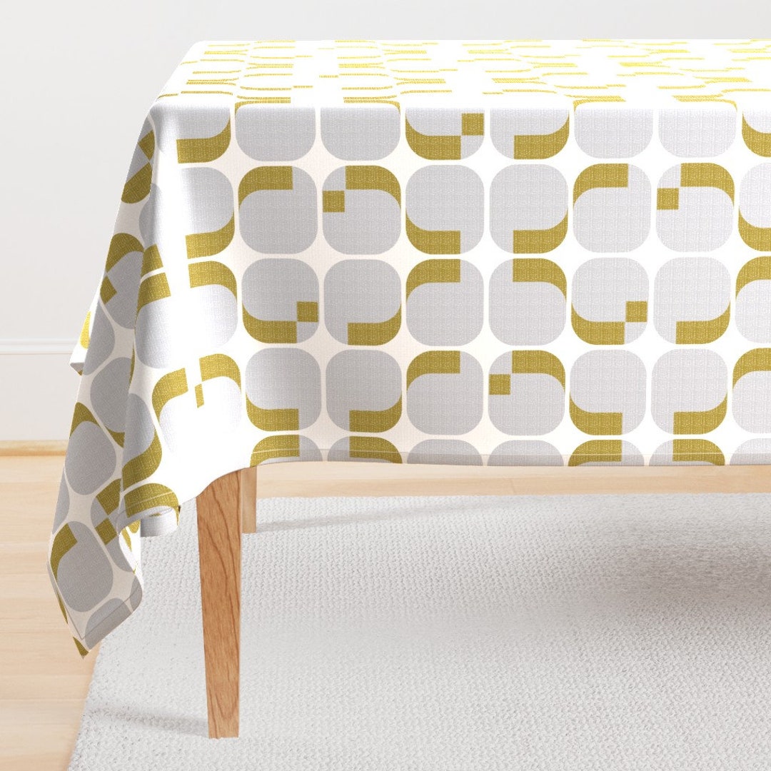 Mcm Tablecloth Mid Century Curves by Ottomanbrim Modern Graphic ...