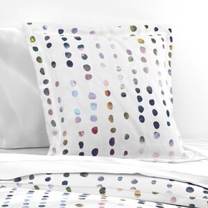 Modern Dots Bedding - Painted Dots by Jenflorentine - Abstract Stripes ...