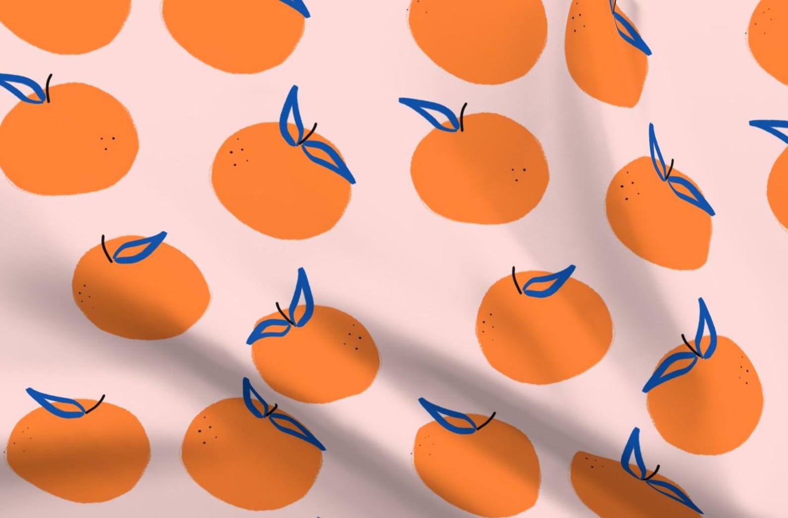Pink Sheets - Clementines - Large Scale by Tarareed - Orange Fruit ...