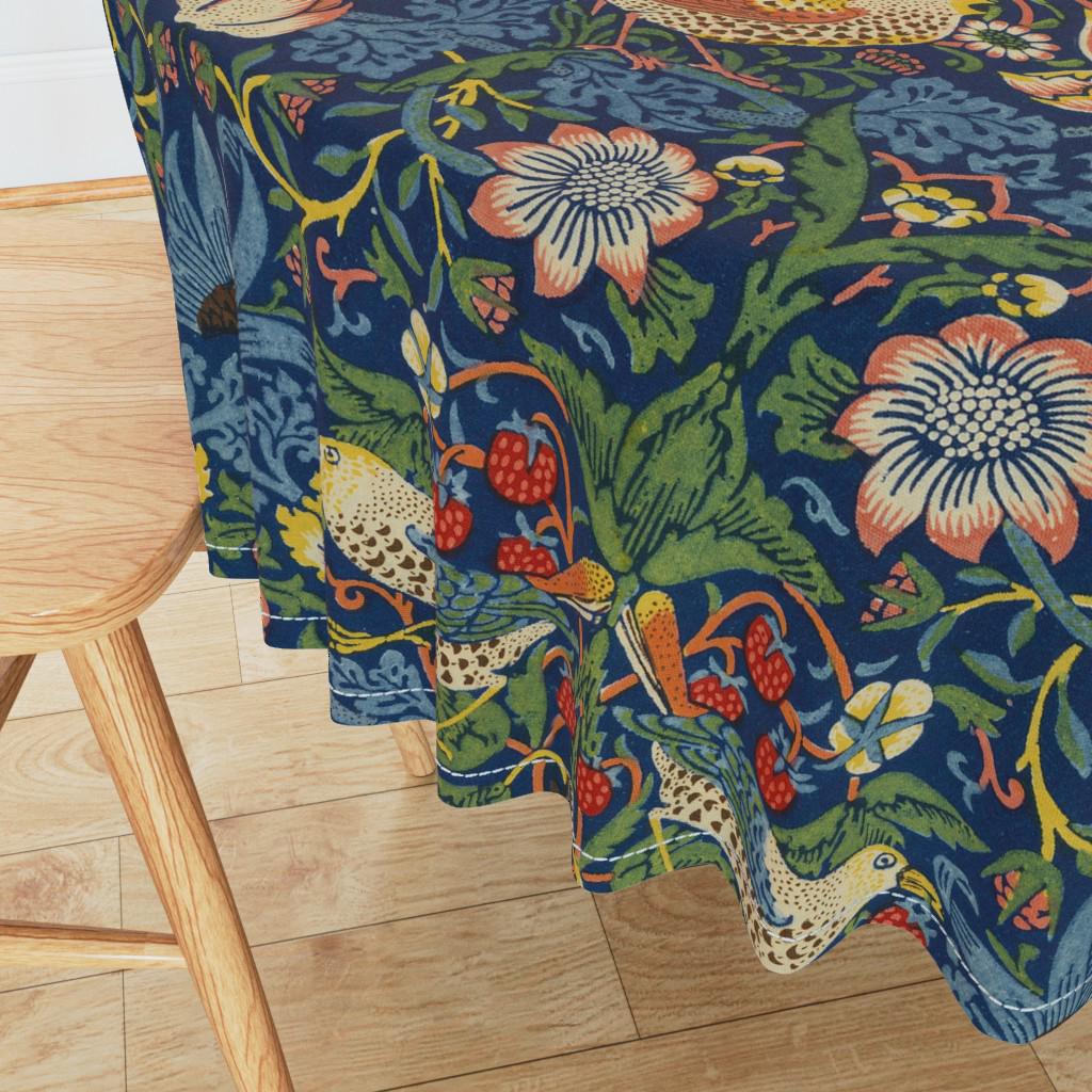 William Morris Tablecloth - Strawberry Thief by Peacoquettedesigns ...