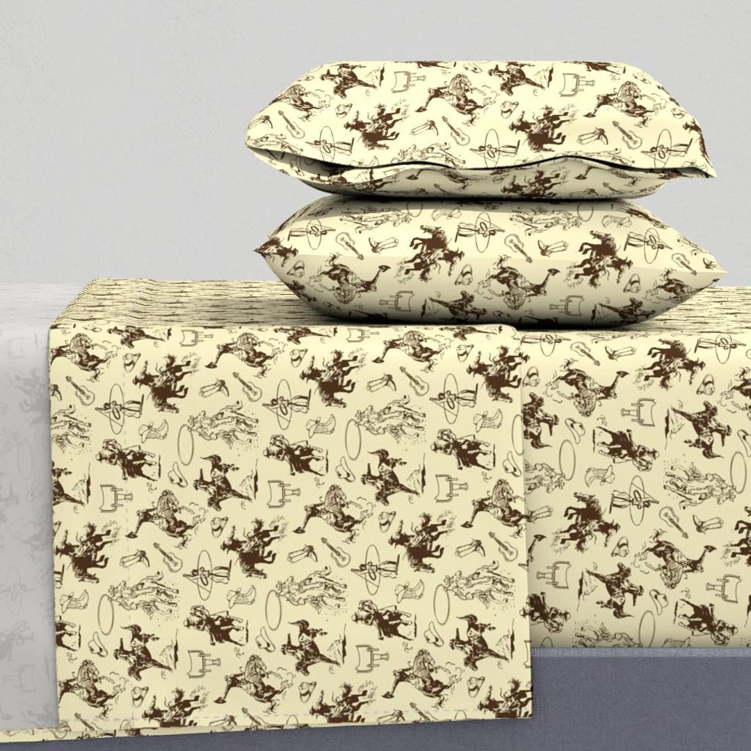 Cowboy Sheets - Cowboys Rodeo Western Horses by Creativehorizons ...