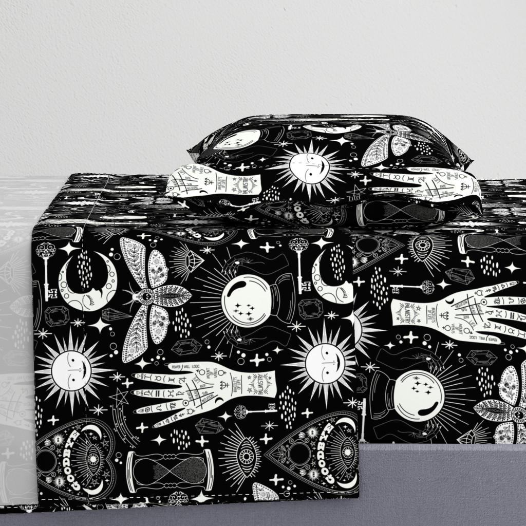 Moon Sheets - Enchanted - Enchantment -black & White by Carrie_cantwell ...
