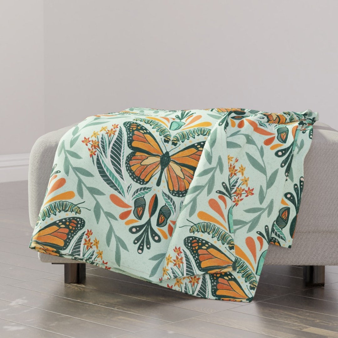 Monarch Throw Blanket Life of A Monarch by Ashleyinthestars - Etsy UK