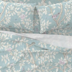 Peony Chinoiserie Sheets - Elsie's Garden Blue by Danika_herrick ...