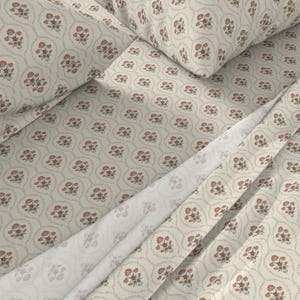 Farmhouse Floral Sheets - Country Floral by Cheerfulcollective - Green ...