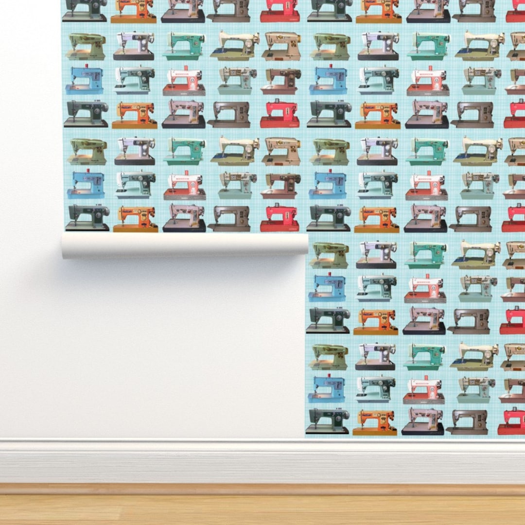 Vintage Machines Commercial Grade Wallpaper Sewing Machines by ...