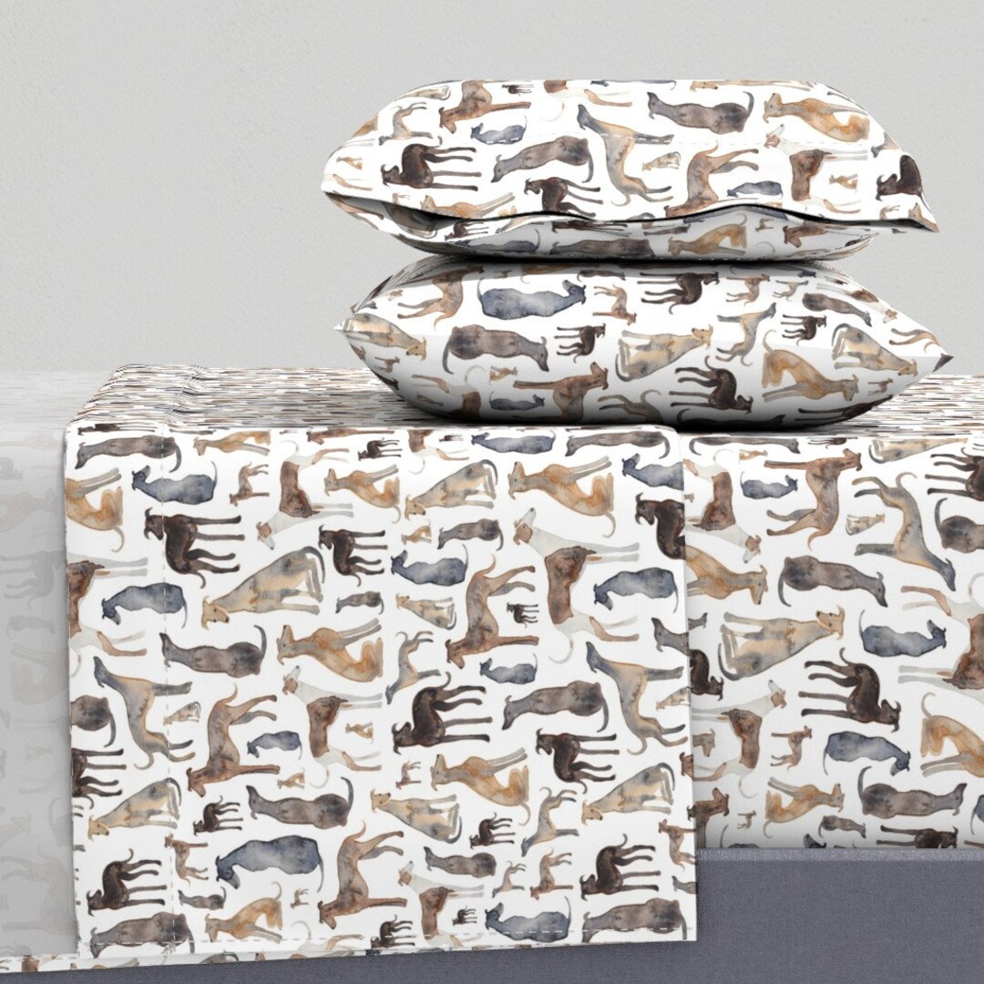 Dog Sheets Greyhound Whippet Lurcher by Elena_o'neill_illustration_ Pet ...