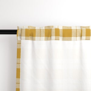 Mustard Yellow Check Curtain Panel Mustard Yellow by - Etsy