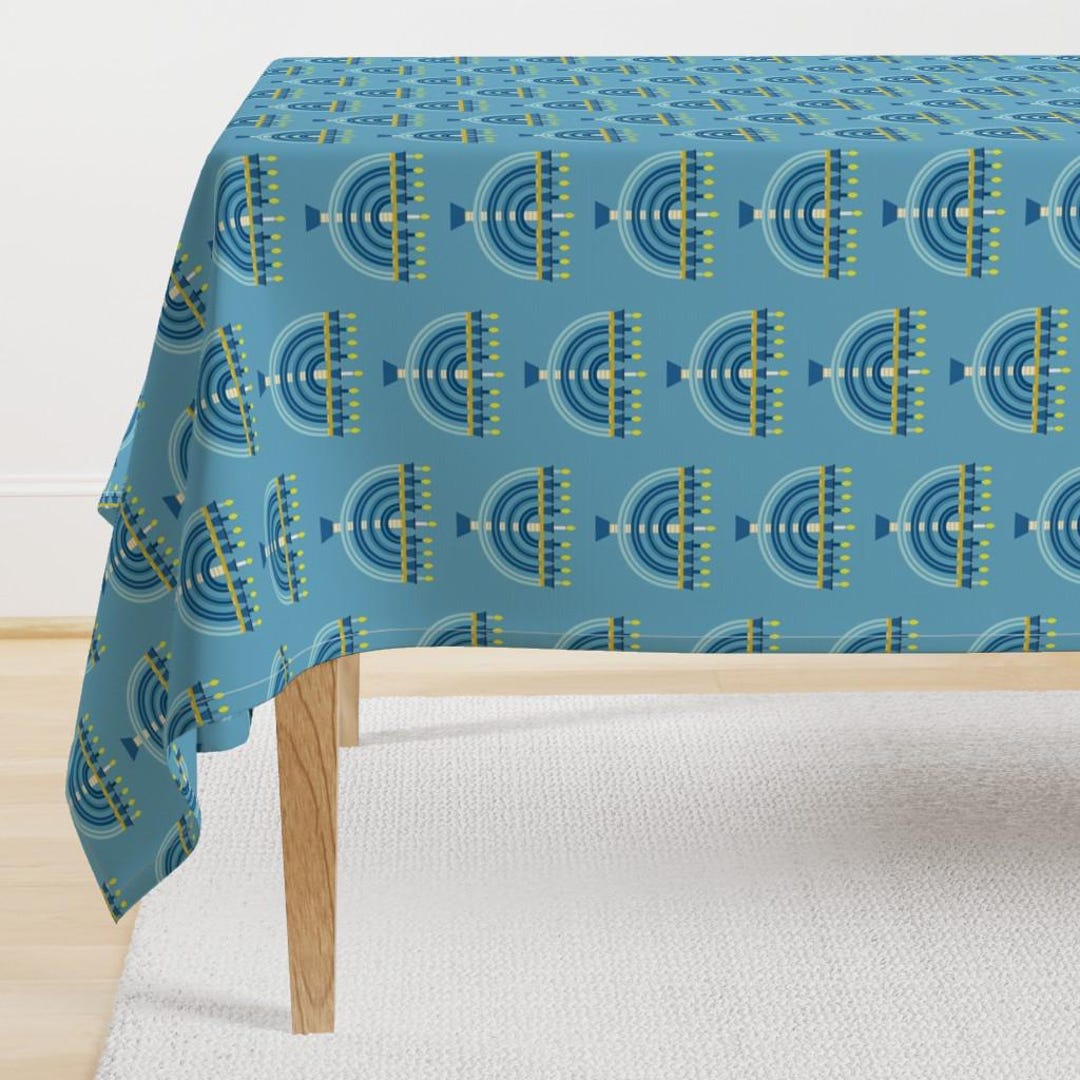 Menorah Tablecloth Menorah by Mintparcel Hanukkah Menorah Hanukkah ...