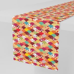 Spring Kawaii Table Runner Spring in Japan by Ekaterinap - Etsy