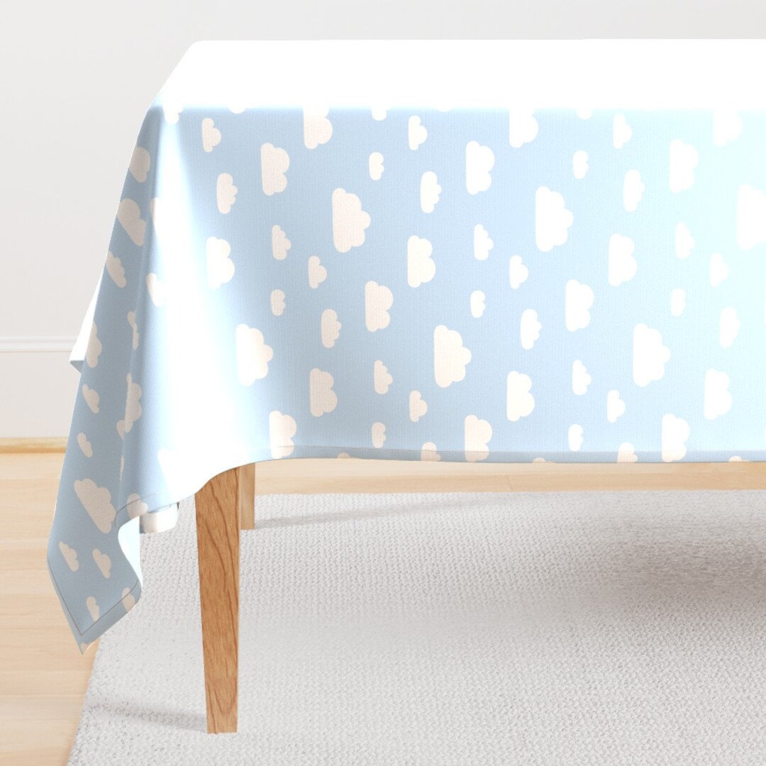 Pastel Clouds Tablecloth Clouds Baby Blue by Kimsa White Blue Clouds ...