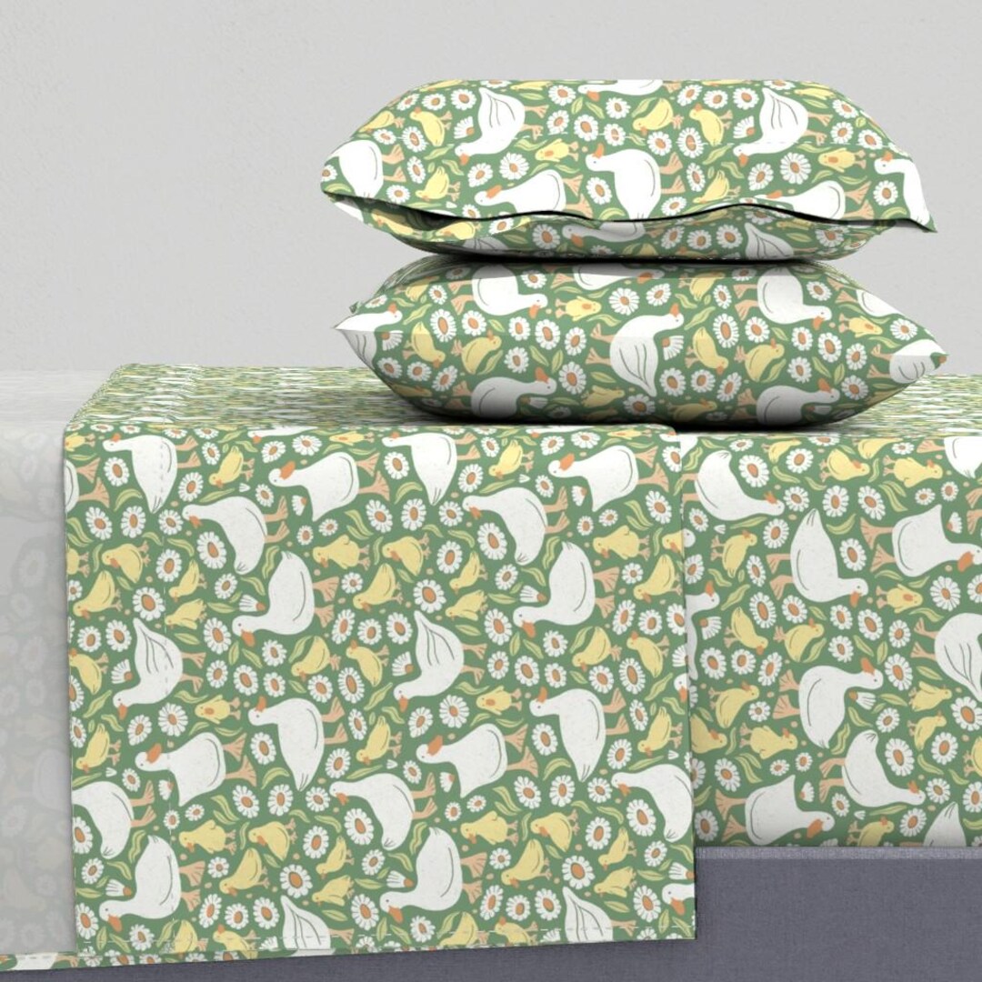 Cottage Duck Sheets - Baby Ducklings by Winnie_ho - Cottage Floral ...