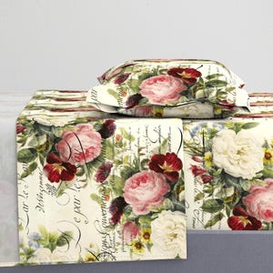 Vintage Roses Sheets Rosey Document by Peagreengirl Shabby Chic ...